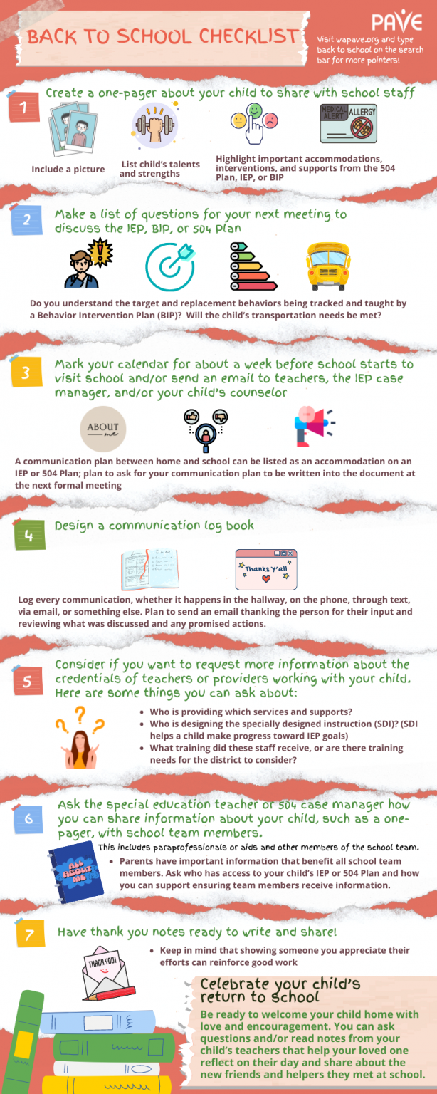 Back To School Checklist! - PAVE